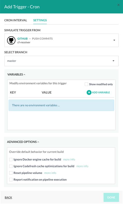 Cron Timer Triggers Codefresh Docs