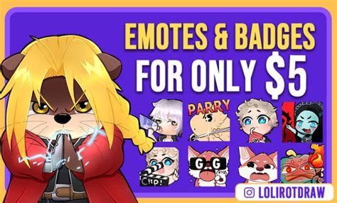 Create Cute Chibi Twitch Emotes And Sub Badges For Your Stream By