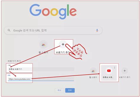 유튜브 바로가기 만들기 모든 방법 정리 2022년크롬 엣지 웨일