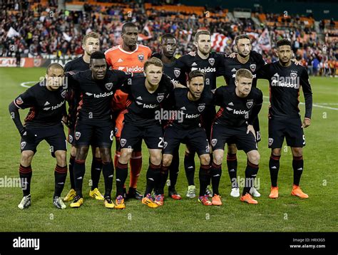 Washington Dc Usa 4th Mar 2017 Dc United Starting Squad Before An Mls Soccer Match Between