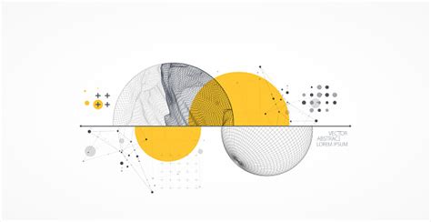 기술 스타일 배경에 연결된 선이 있는 구 테마입니다 와이어프레임 그림 추상적인 3d 그리드 디자인 연결에 대한 스톡 벡터 아트