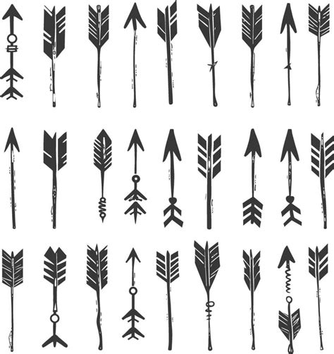 A Collection Of 24 Hand Drawn Arrow Designs 53966578 Vector Art At Vecteezy