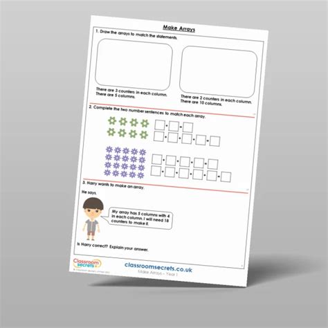Year 1 Make Arrays Main Activity Resource Classroom Secrets