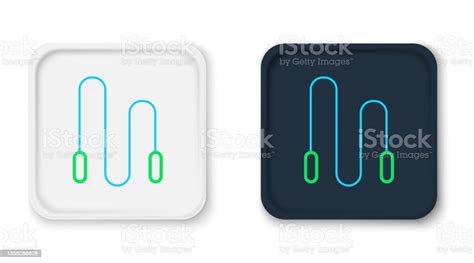 흰색 배경에 격리 된 라인 점프 로프 아이콘 로프건너뛰기 스포츠 장비 다채로운 개요 개념 벡터 건강한 생활방식에 대한 스톡 벡터 아트 및 기타 이미지 Istock