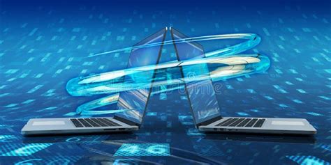 Data Synchronization With The Cloud Storage Stock Illustration