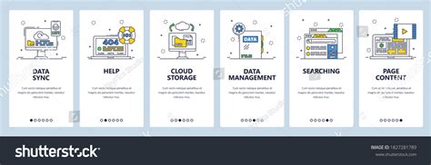 Data Sync Cloud Storage Page Content Stock Vector Royalty Free Shutterstock