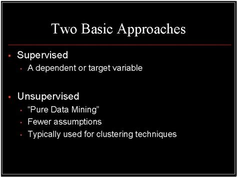 Data Mining And Knowledge Discovery In Databases Outline