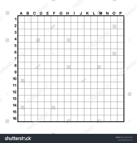 Vector Illustration Square Grid Letters Numbers Stock Vector Royalty Free 2259707303