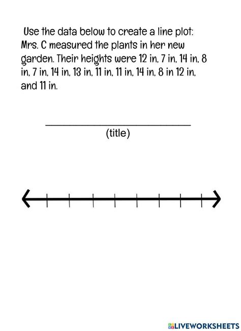 Line Plot Data Worksheets