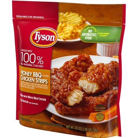 Tyson Honey Bbq Chicken Strips Frozen 25oz Honey Bbq Chicken