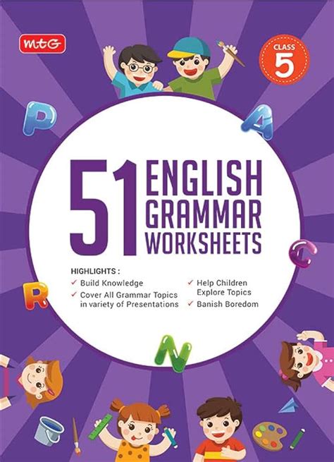 Mtg 51 English Grammar Worksheets Class 5 Grammar Work Books To