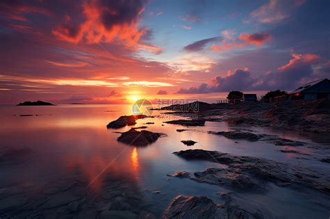 海边的夕阳高清图片下载 正版图片600575861 摄图网