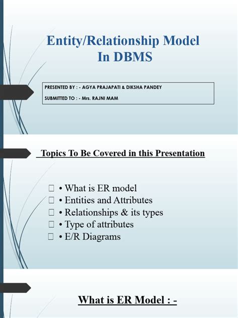 Er In Dbms Model Pdf Databases Database Design