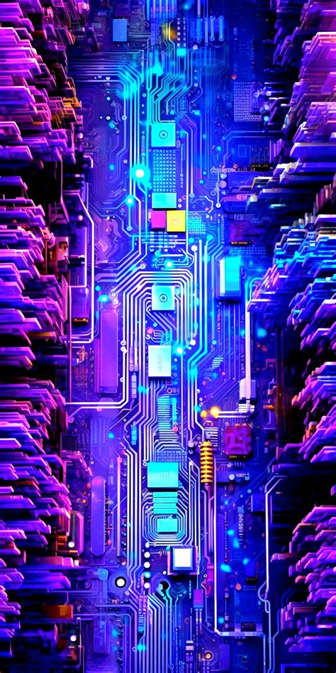 Abstract Computer Circuit Board Wallpaper