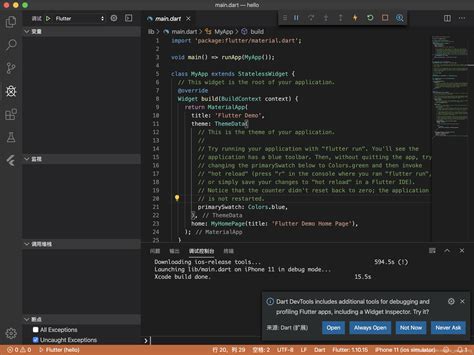 flutter 扫盲篇之创建第一个flutter应用 ios flutter flutter create csdn博客