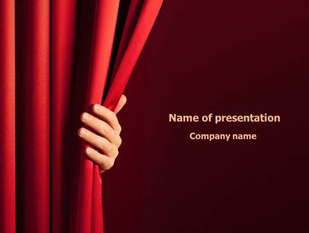 Red Curtain Presentation Template For PowerPoint Google Slides And Keynote PPT Star