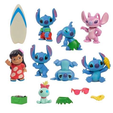 Lilo And Stitch Mini Figure 8 Pack Stitch Deluxe Figure Set 7 Cm
