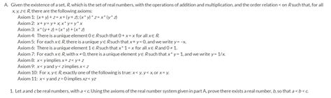 Solved A Given The Existence Of A Set R Which Is The Set Chegg Com