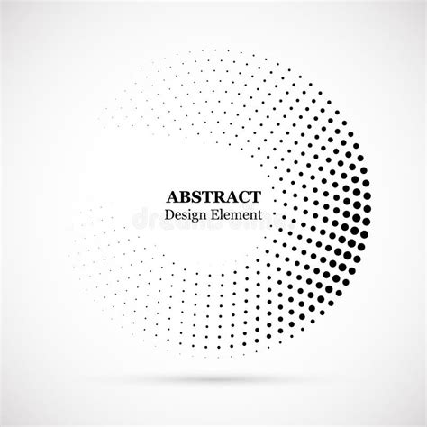 Halftone Dotted Background Circularly Distributed Halftone Effect