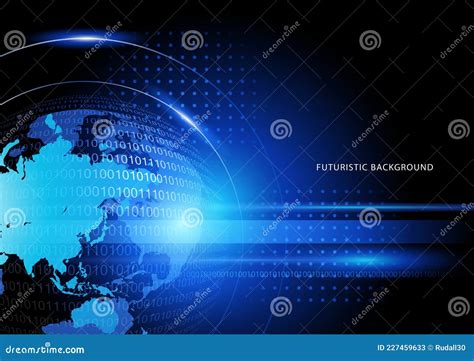 Binary Numbers Inside Computer Code Motion Hacker Background With