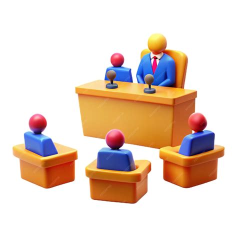 A Group Of People Sitting At A Desk With A Man Sitting At The Desk In Front Of Him Premium Ai