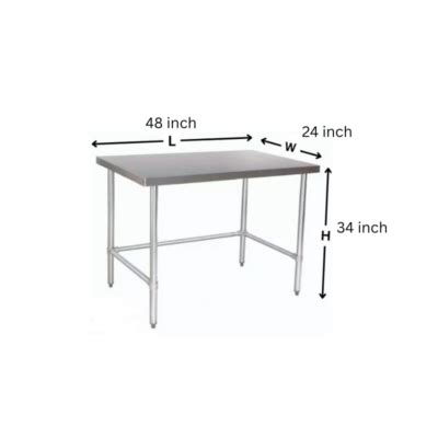 Work Table24″ X 48″ Stainless Steel Work Table Premium Series Bar Objects