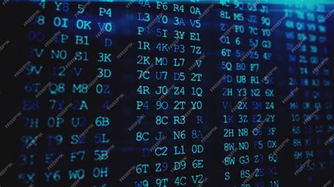 Premium Photo Abstract Digital Background Machine Code Hexadecimal Code Random Digits And