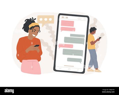 Messaging Application Isolated Concept Vector Illustration Stock Vector Image And Art Alamy