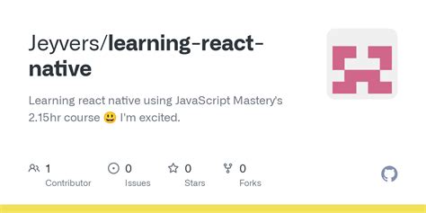 GitHub Jeyvers Learning React Native Learning React Native Using JavaScript Mastery S Hr