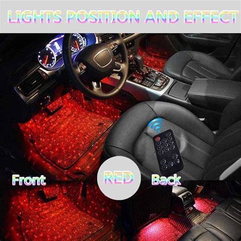 Car Interior Ambient Lightscontains 4 Light Bars