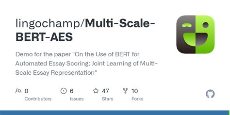 Github Lingochampmulti Scale Bert Aes Demo For The Paper On The Use Of Bert For Automated