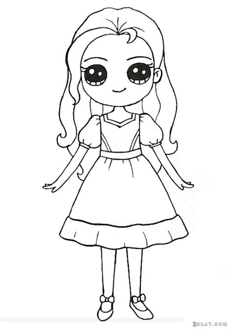 صور بنات للتلوين2024،رسومات تلوين للبنات،رسومات عرايس مفرغة للتلوين