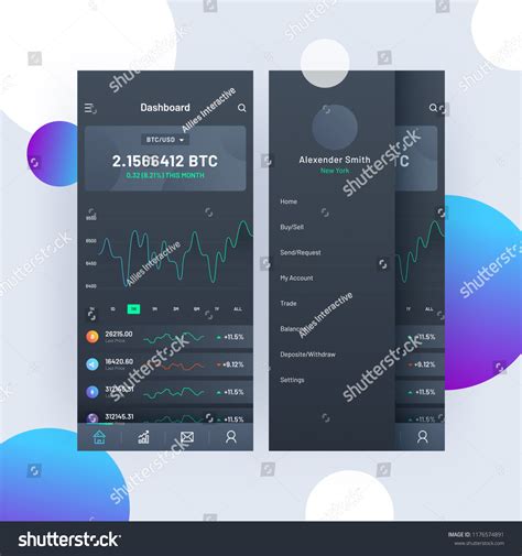 Cryptocurrencies Trading Exchange Ui Ux Concept Stock Vector Royalty Free 1176574891