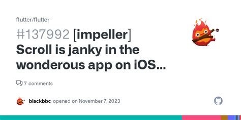 Impeller Scroll Is Janky In The Wonderous App On Ios When Enable The