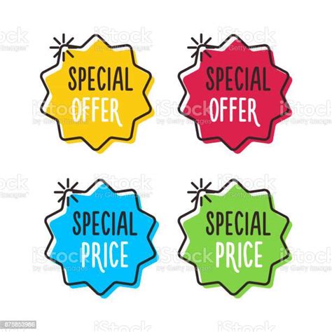 벡터 특별 행사와 특별 가격 유행 기하학적 설정합니다 당신의 자신의 승진에 대 한 쉽게 편집 가능한 아이콘 디자인 로고에 대한 스톡 벡터 아트 및 기타 이미지 Istock