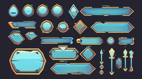 Premium Photo An Animated Blue User Interface Modern Button For The Player Menu Of A Game A