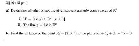 Solved 3 1010 Pts A Determine Whether Or Not The Given