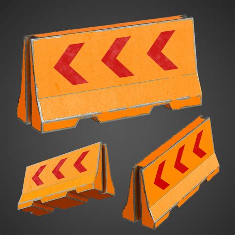 Traffic Barier 3D Model - TurboSquid 1839858