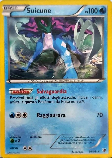 Pokemon Carta Suicune 20101 Rara In Italiano Usata Card Leggendario