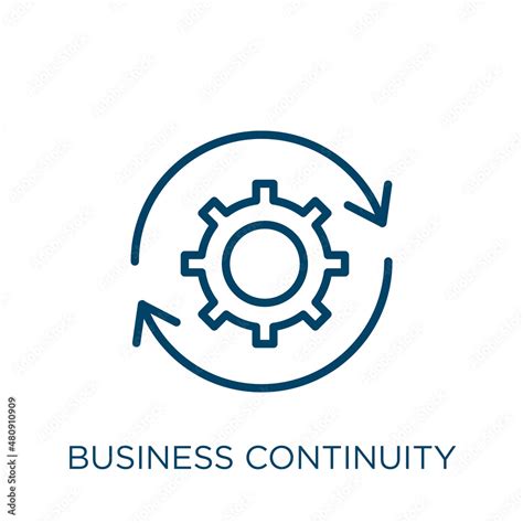 Business Continuity Icon Thin Linear Business Continuity Business