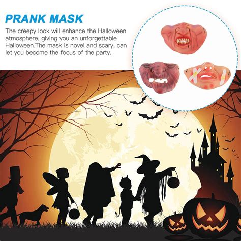 Buy 3pcs Set Festive Novel Halloween Funny Mask Latex Face Mask Party