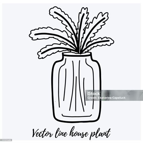벡터 낙서 선인장 일러스트레이션 냄비에 검은 선 아트 하우스 식물 다양한 종류의 디자인과 배경에 적합 귀여운에 대한 스톡 벡터 아트 및 기타 이미지 Istock