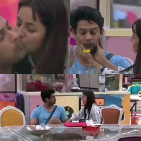 Bigg Boss 13 Shehnaaz Gill Showers Kisses On Sidharth Shukla Says Itna Pyaar Kyun Aata Hai