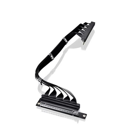 Thermaltake Dual 90 Degree Pci E 4 0 Riser Cable 400mm Black Edition Ac 077 Co1otn C1 Mwave