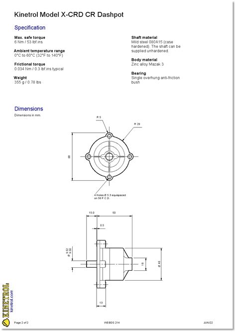 Powerite Kinetrol Uk Dashpots Model X Crd Dashpot