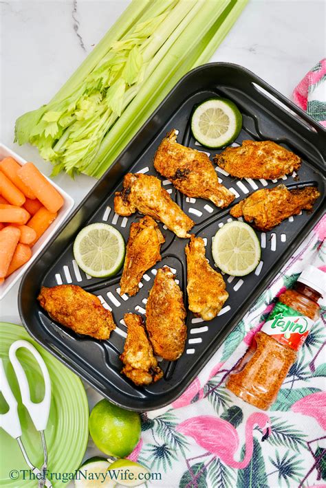 Air Fryer Tajin Chicken Wings Recipe The Frugal Navy Wife