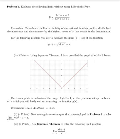 Solved Problem Evaluate The Following Limit Without Chegg Com