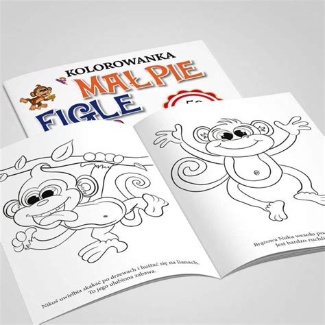 Kolorowanka Małpie Figle Z Naklejkami 322133 Zabawki Książeczki I