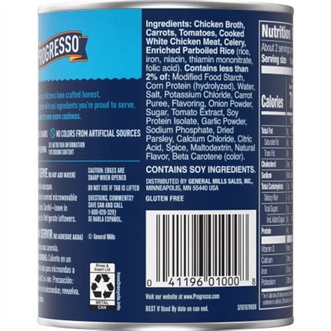 Progresso Traditional Chicken Rice With Vegetables Soup 19 Oz Frys Food Stores