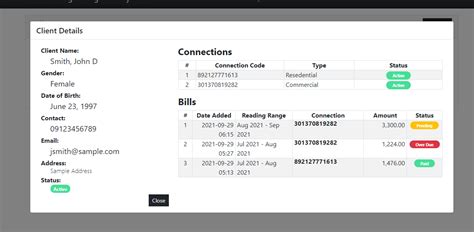 Electric Billing Management System In Php And Sqlite Free Source Code